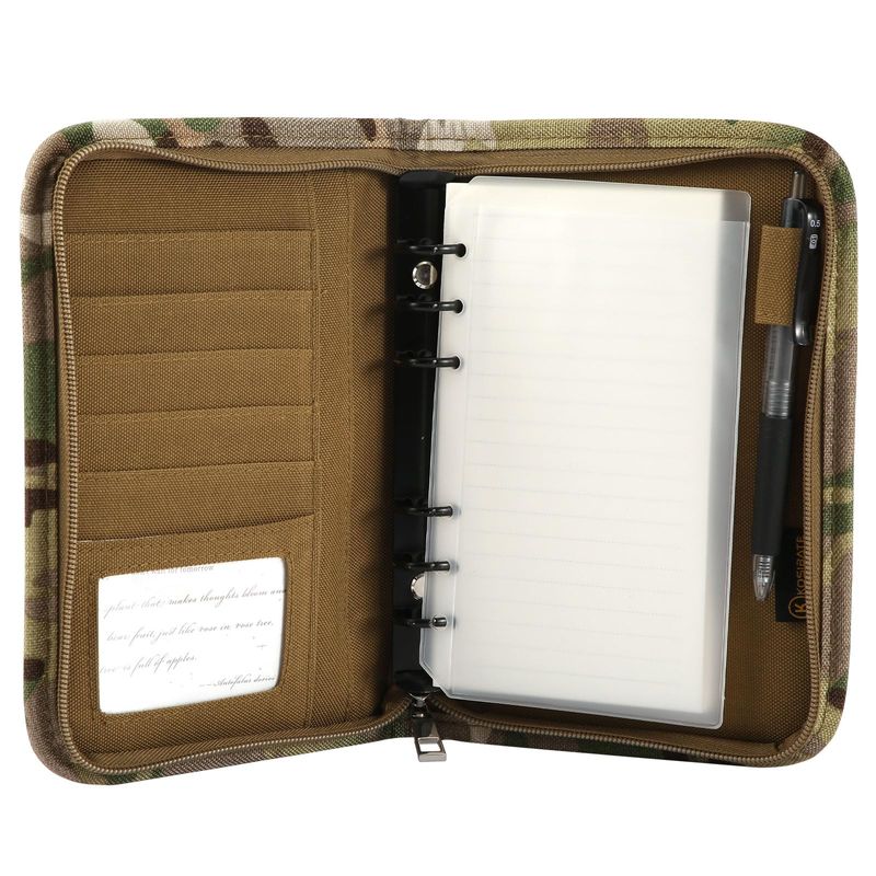 Military Ring Binder, Army Binder Zippered Portfolio Binder Detachable ...