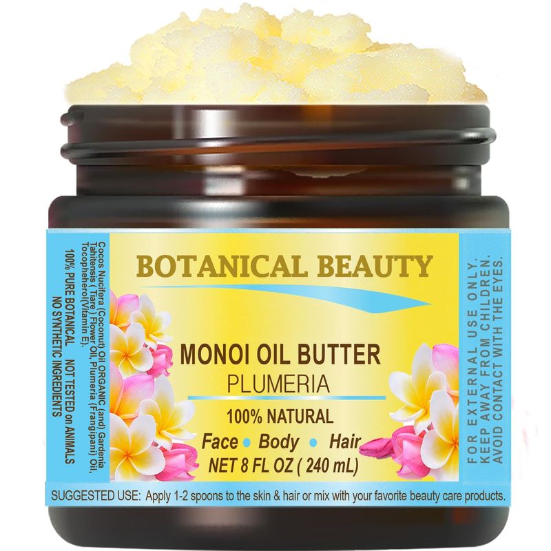 Botanical Beauty MONOI OIL BUTTER PLUMERIA Frangipani Pure Natural ...