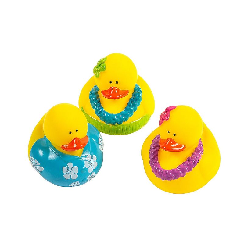 Beach Rubber Duckies - Set of 12 Fun Hawaiian Rubber Ducks for Car ...
