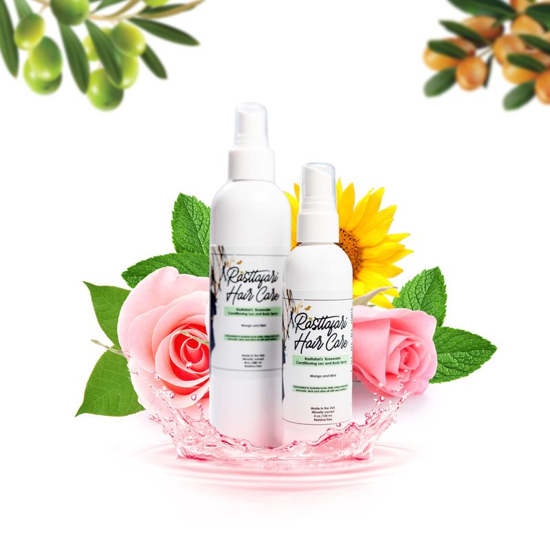 Rastta Locs Rosewater and Mint Conditioning Loc and Body Spray for locs ...