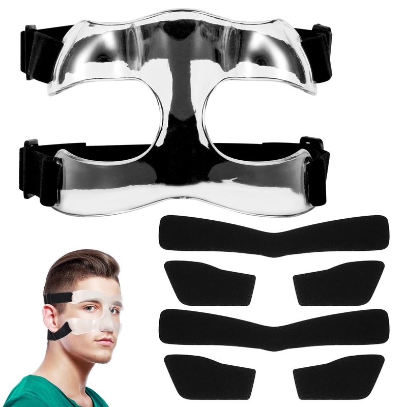 Nose Guard Face Shield for Broken Nose, Adjustable Nose Guard with Foam ...