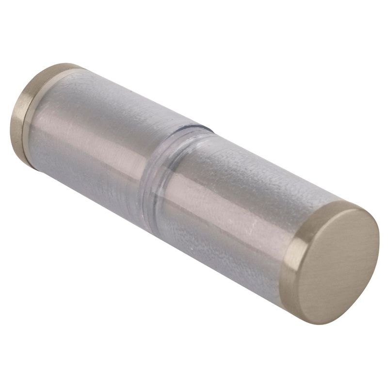 CRL Cylinder Style Brushed Nickel Finish Back-to-Back Shower Door Knob With Plastic Sleeve ...
