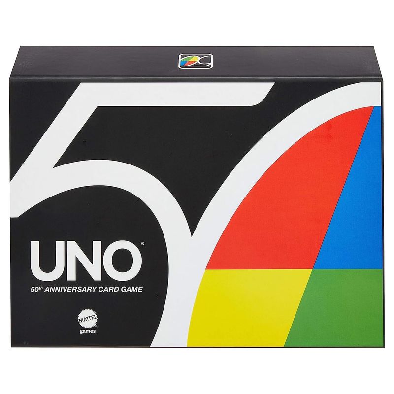 Mattel Games UNO Premium 50th Anniversary Edition Matching Card Game ...