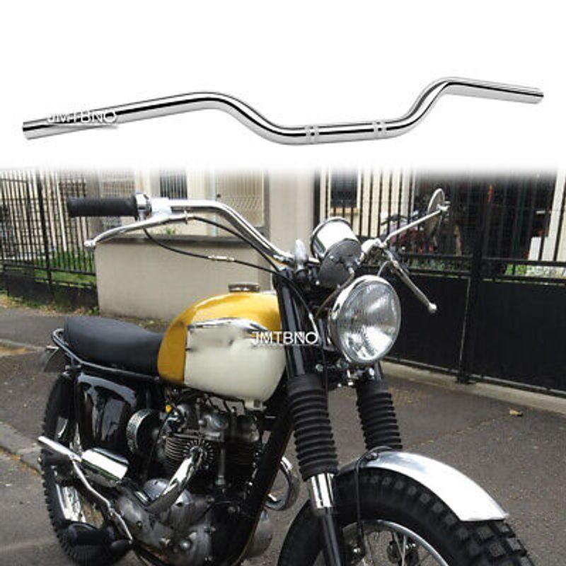 Motorcycle 7/8" Chrome Tracker Drag Handlebars Bars For Triumph ...