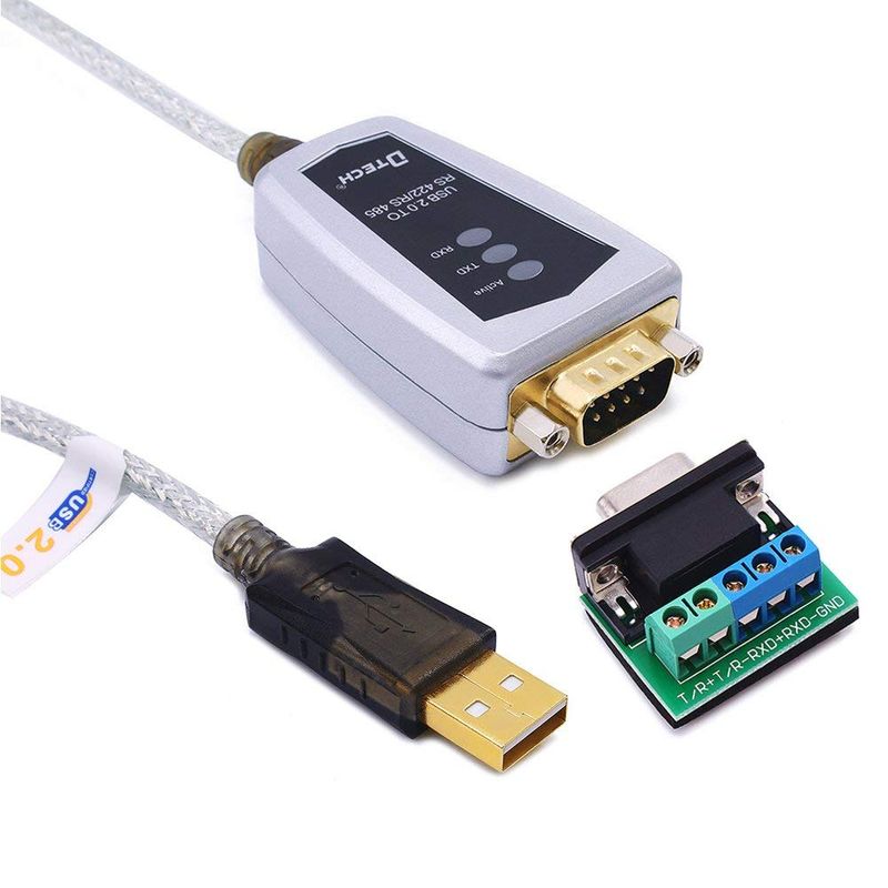 DTECH USB to RS422 RS485 Serial Port Converter Adapter Cable 0.5m Built ...