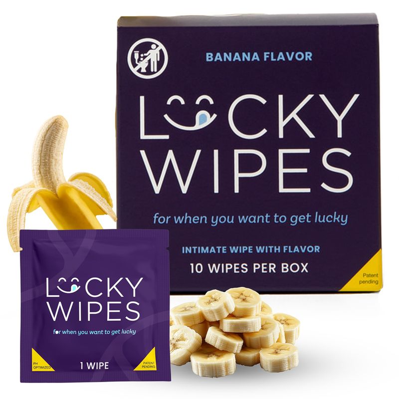 Lucky Wipes For Men, Individually Wrapped - pH Balanced Flavored ...