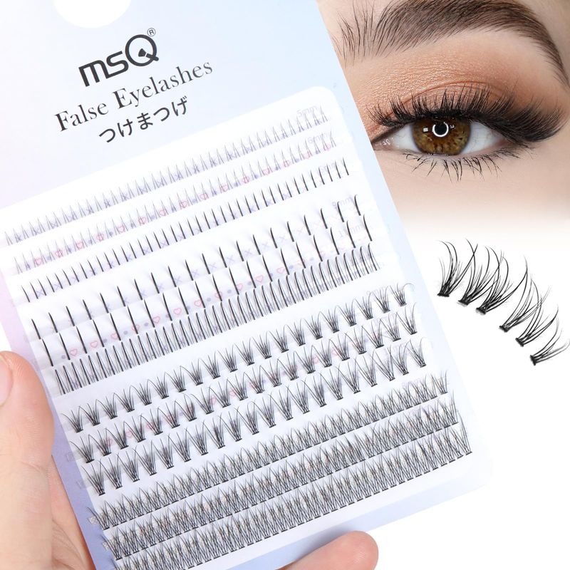 MSQ 380pcs Individual Lashes Cluster Lashes D Curl Clusters DIY False ...
