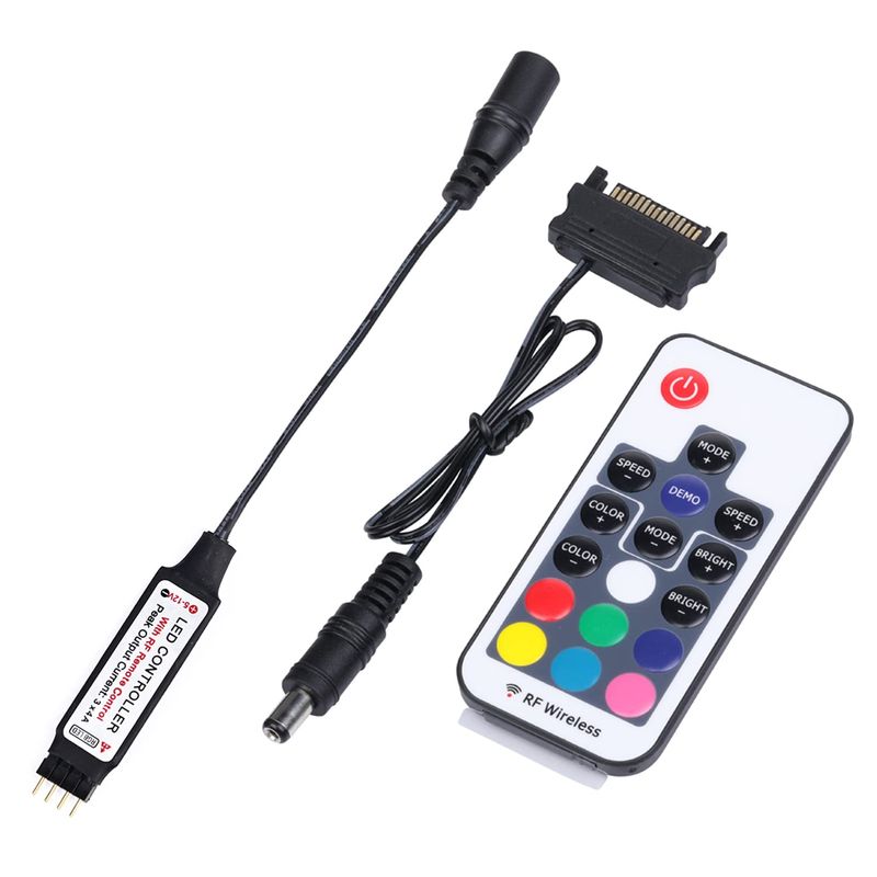 DS RGB Case Fans Controller Kit with 17Key Remote, Connect to DS RGB ...