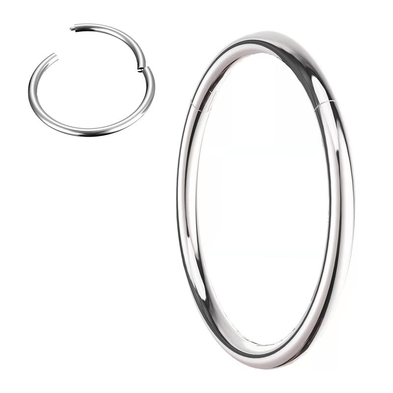 Body CAC Titanium 18Gx8mm Clicker Nose Ring Hypoallergenic Septum Hoops ...