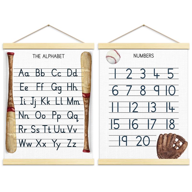 Buildinest Numbers Abc Wall Chart for Toddler Learning Posters, Nursery ...