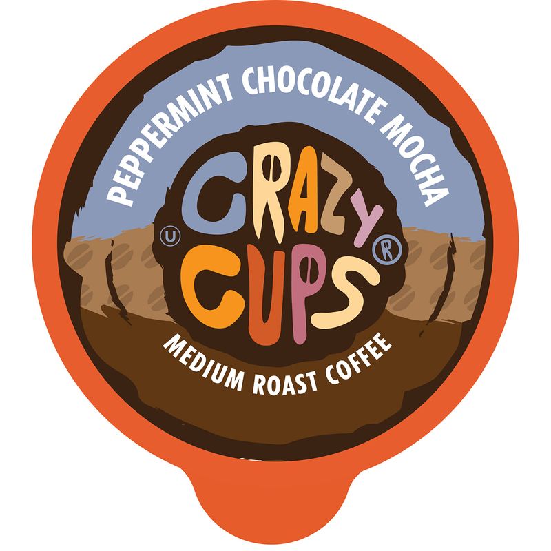 Crazy Cups Flavored Coffee for Keurig K-Cup Machines, Peppermint ...