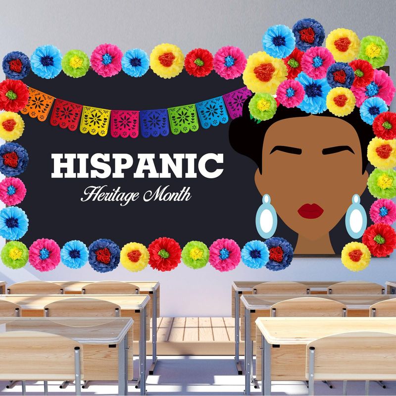 Mooliwe 23 Pcs Hispanic Heritage Month Bulletin Board Decorations Latin ...