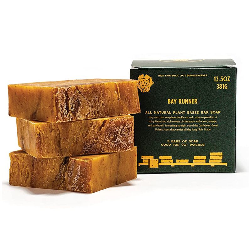 Iron Lion Soap - Bay Runner Organic Soap Bar - Made in USA - Plant ...