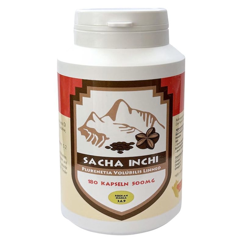 Sacha Inchi 180 Capsules 500mg Omega 3-6-9 Fatty Acids, Pure Vegetable ...