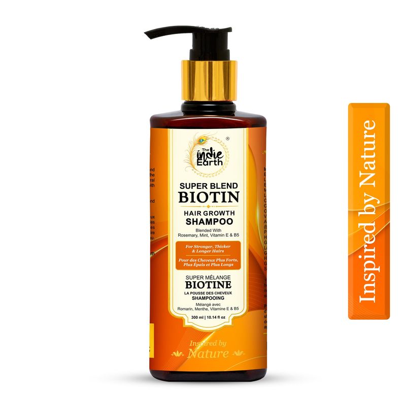 The Indie Earth Biotin Hair Shampoo for Stronger, Thicker & Longer ...