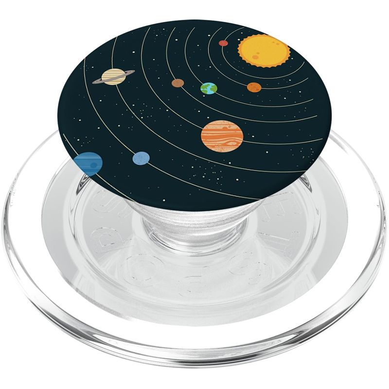 Vintage Solar System Sun Planets Space Lover Gift PopSockets PopGrip: Swappable Grip for Phones ...