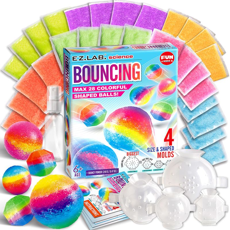 Big Bouncy Ball Kit for Kids, FunKidz DIY Ultimate Magic Bouncy Balls ...