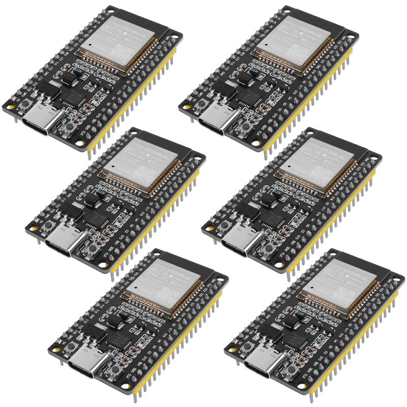 6 Pack ESP32 Board ESP32-32S WROOM Module CP2012 USB C 38Pin WiFi+Blue Tooth Type-C Interface ...