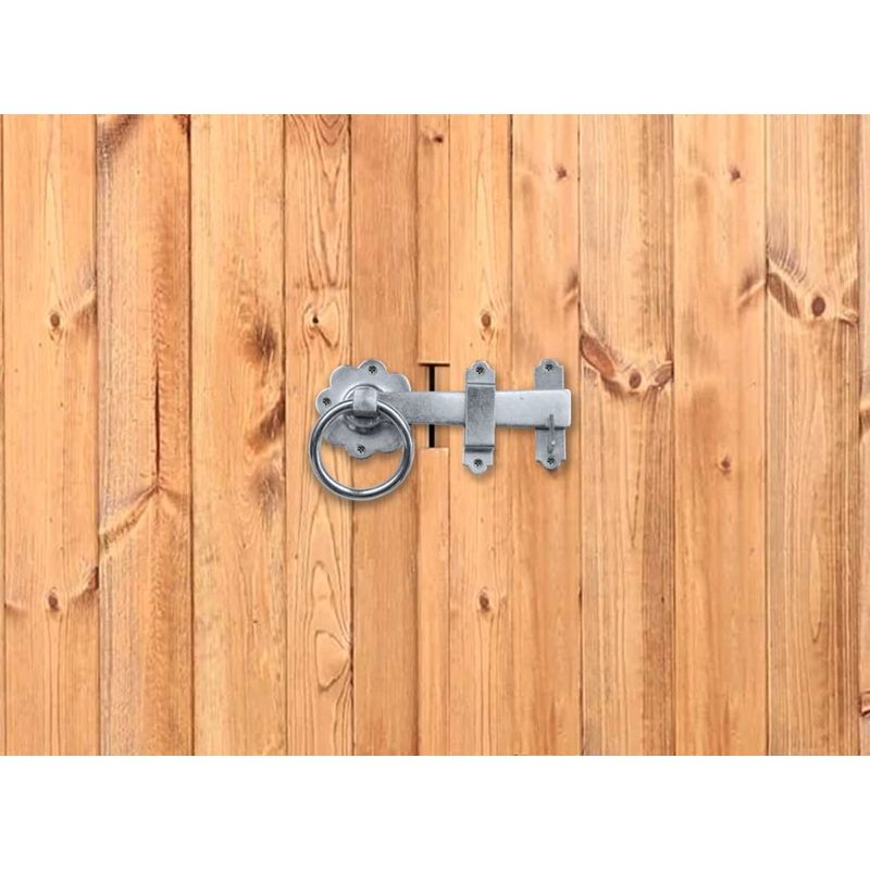 Vintage Style 6" Zinc Garden Gate Ring Latch or Suffolk Latch Shed c/w ...