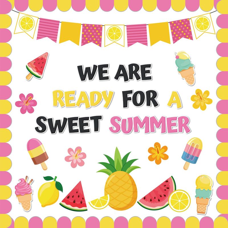 Mooliwe Summer Bulletin Board Set Sweet Summer Classroom Decoration ...