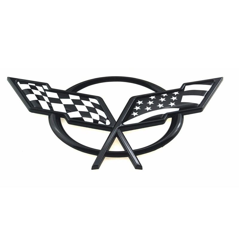 Pair Set 1997-2004 Corvette C5 Front Nose Emblem and Rear Deck Lid 3D ...