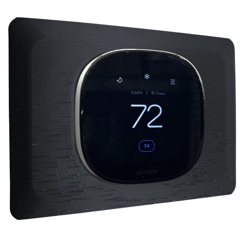 Onyx Black Rectangle Wall Plate for Ecobee Smart Thermostat Enhanced ...