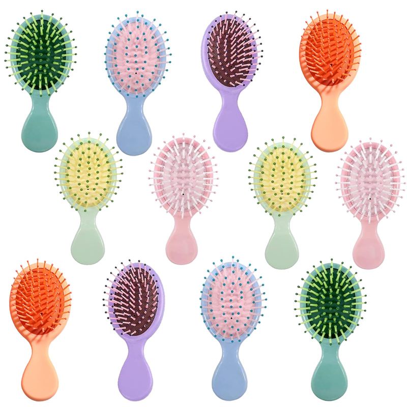 Mini Wet Brush 12 Pieces, Mini Hair Brush for Travel, Mini Wet Brush ...
