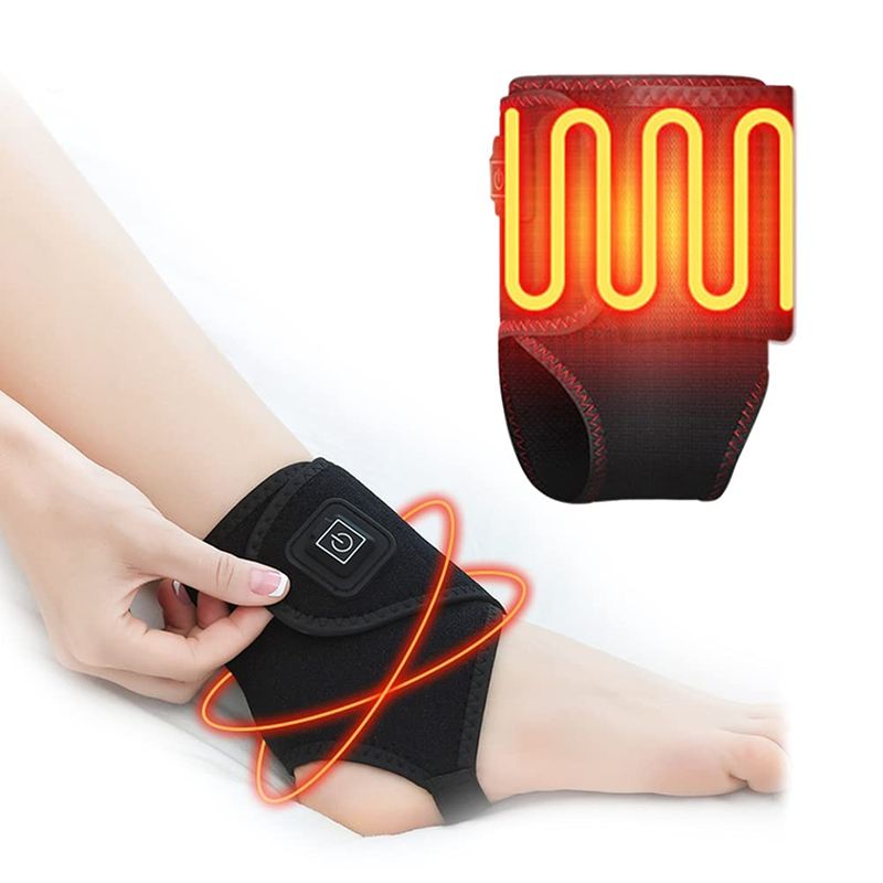 Electric Heated Ankle Wrap, Therapy Heat USB Ankle Warmer Foot Wrap ...