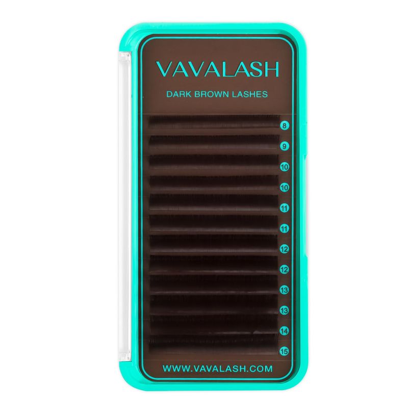 VAVALASH Colored Lash Extensions Dark Brown Eyelash Extensions 0.03 0. ...