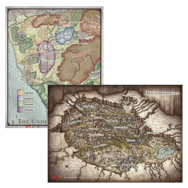 Battlefront Miniatures Dungeons & Dragons Out of The Abyss Map Set- Maps of The Underdark ...