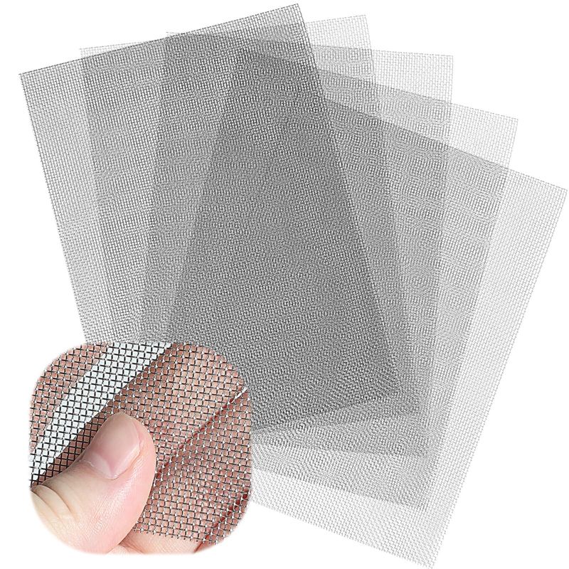 304 Stainless Steel Woven Wire Mesh, 6 Pieces Rodent Mesh Sheet, Metal ...