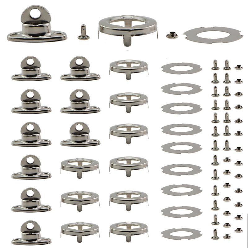 Caishun Set of 10 Turn Fasteners - 30mm Stainless Steel Canvas Twist ...