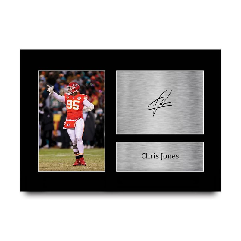 HWC Trading Chris Jones Kansas City Chiefs Gifts Printed Signed ...