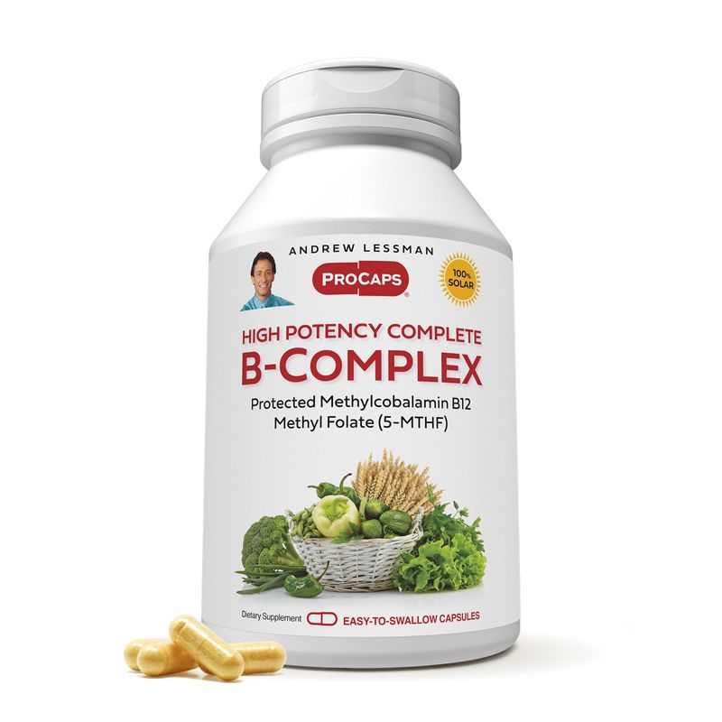 ANDREW LESSMAN High Potency B-Complex 180 Capsules - with High Levels ...