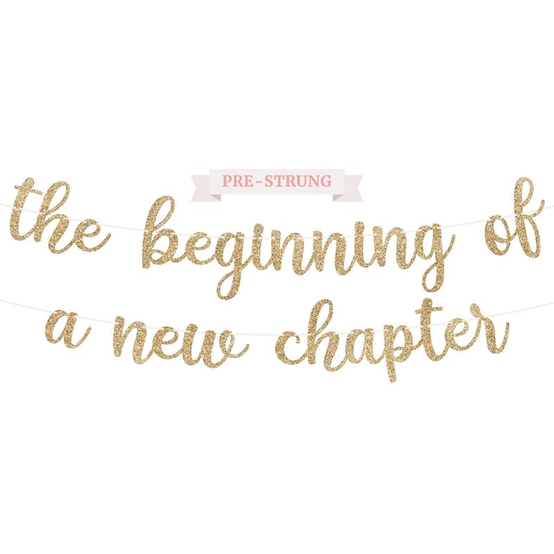 Pre-strung The Beginning of A New Chapter Banner - No DIY - Gold ...