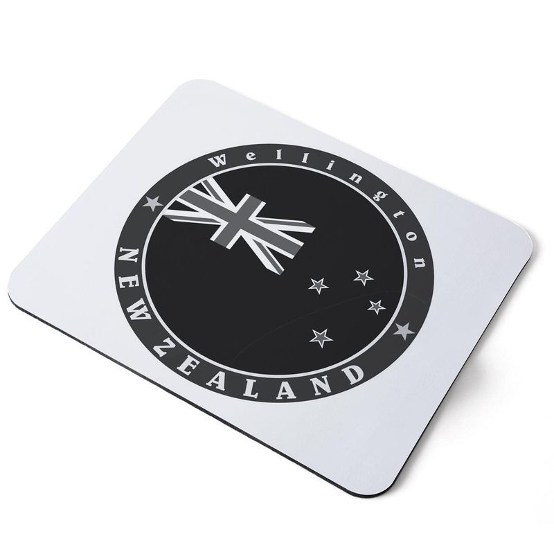 Computer Mouse Mat Pad - BW - New Zealand Wellington Map Travel Home ...