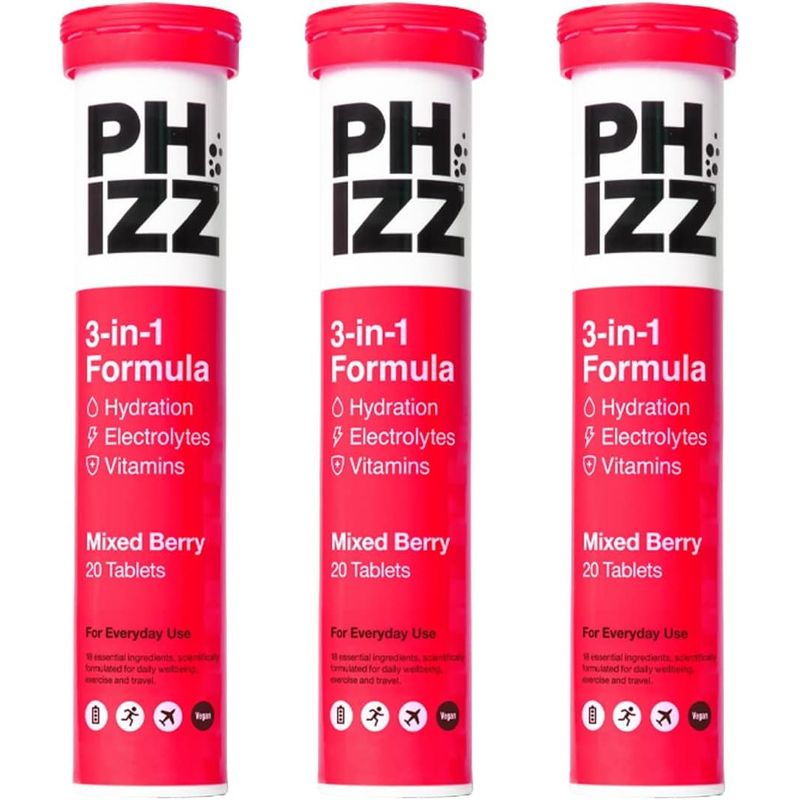 Phizz Electrolytes, Multivitamin & Hydration Tablets - 60 Effervescent ...