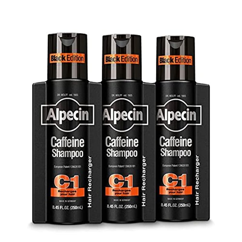 Alpecin Caffeine Shampoo C1 Black Edition, Men's Natural Hair Growth ...