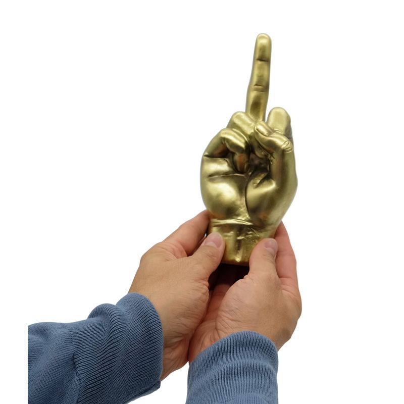 Decorative Figurine Golden Middle Finger - Decorative Figure Middle ...