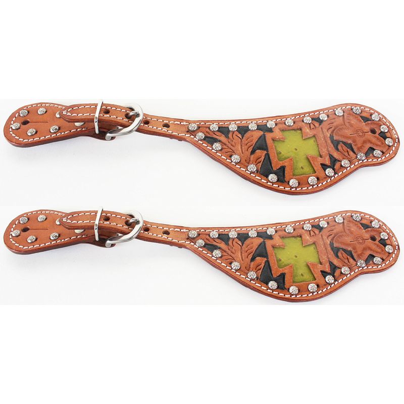 CHALLENGER Horse Western Riding Cowboy Boots Leather Spur Straps Tack ...