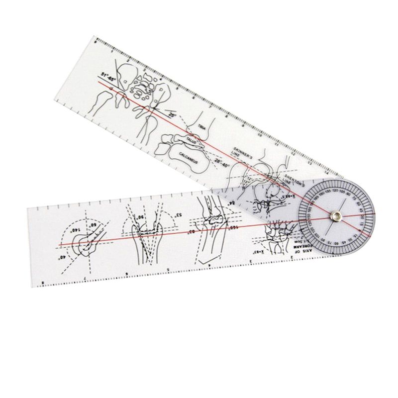 Telituny Goniometer, 18 x 5 cm Medical Protractor Physiotherapy 360 ...