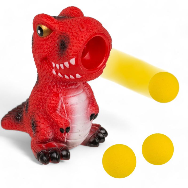 MIJOMA Dinosaur Popper Toy for Children - Ball Launcher Dino Includes 3 ...