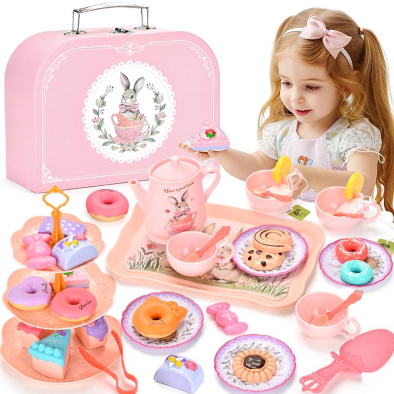 Lajeje Kids Tea Party Set for Little Girls & Toddlers – Bunny Kitchen ...