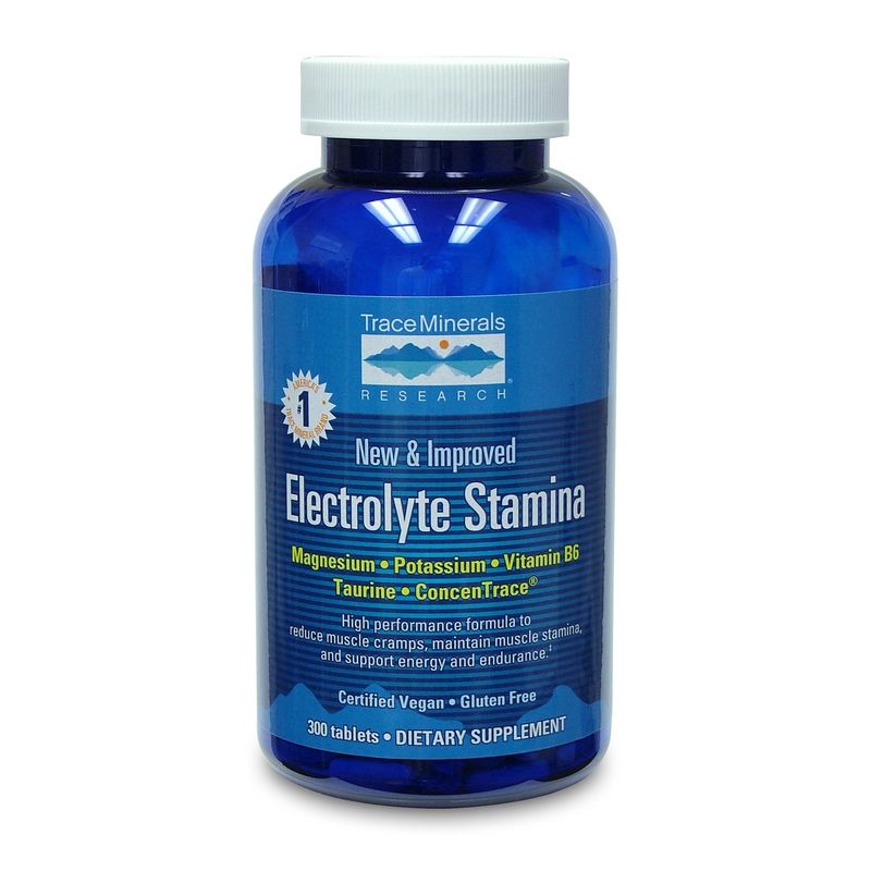 Trace Minerals Research Electrolyte Stamina 300 Tablets - Vegan ...