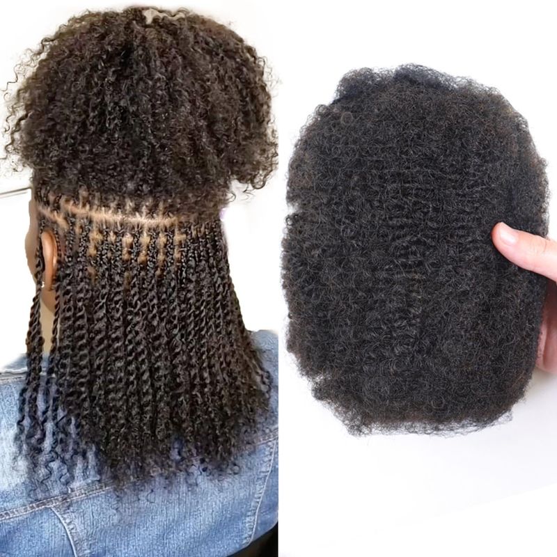 HAPPY&CC Tight Afro Kinky Bulk 100% Human Hair For Dreadlocks Braiding ...