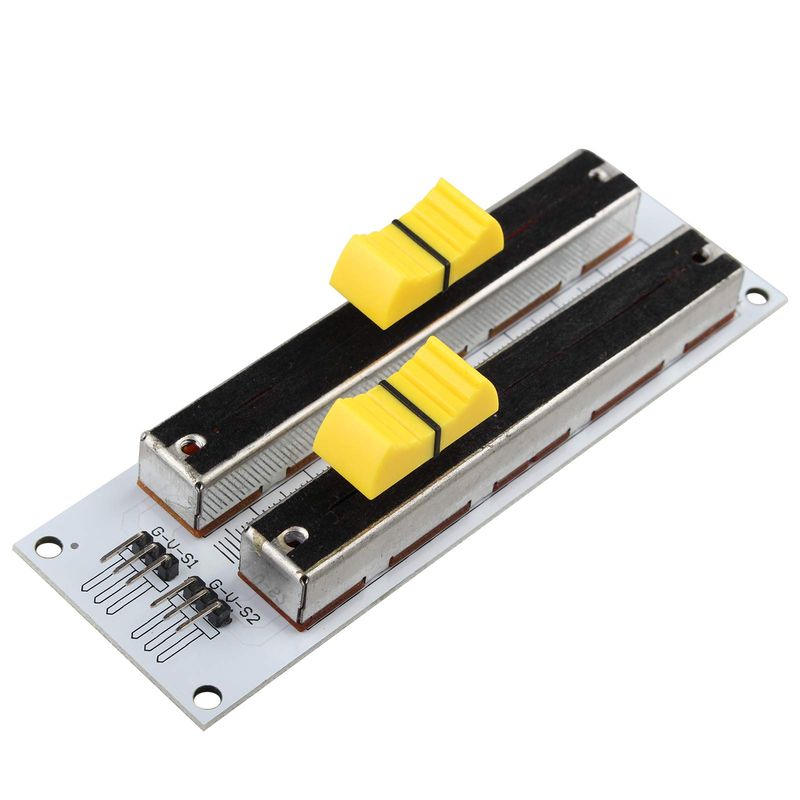 Haljia Electronic Building Block 10k Double Row Sliding Linear Potentiometer Module Compatible