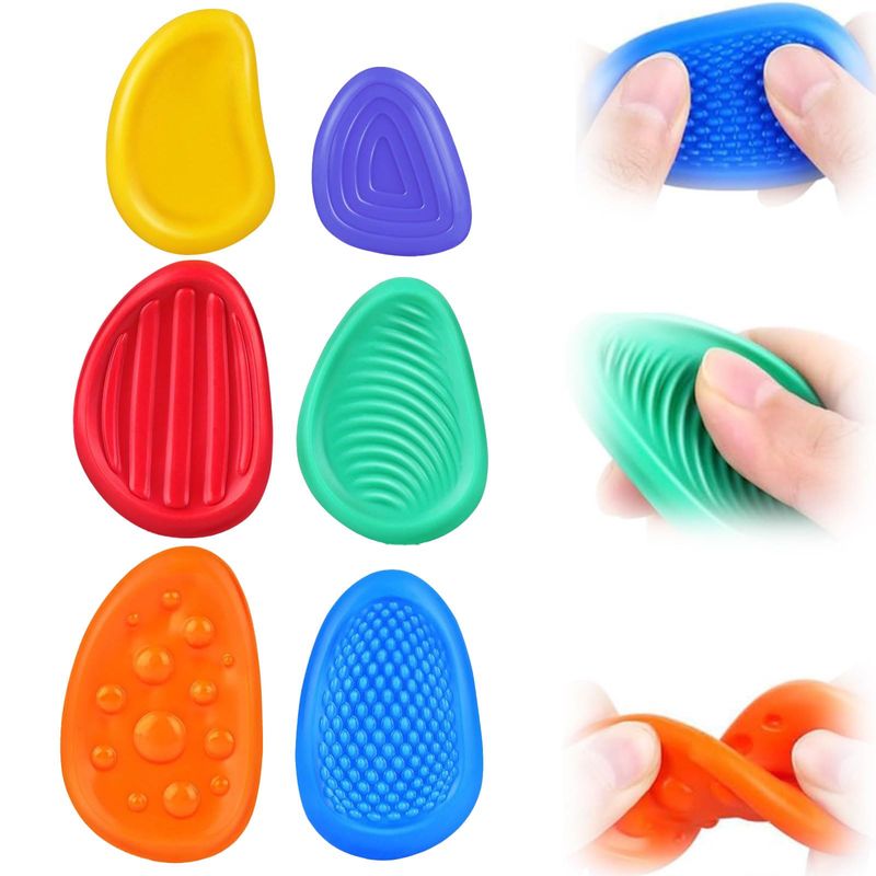 Fidget Toys Sensory Stone - 6Pcs Sensory Fidget Toys for Kids Adults ...
