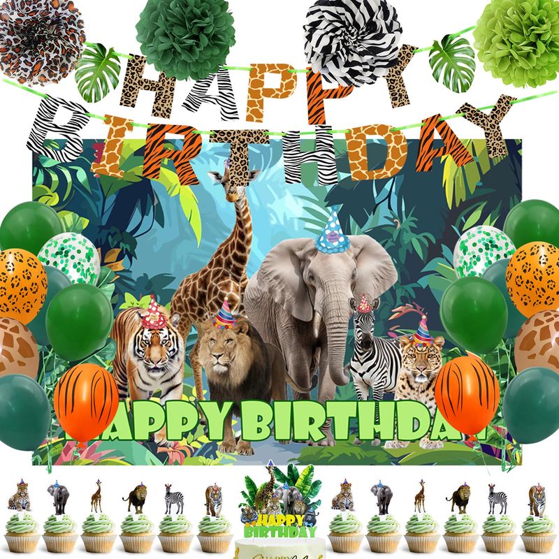 Jungle Safari Birthday Party Decorations Safari Animal Theme Party ...