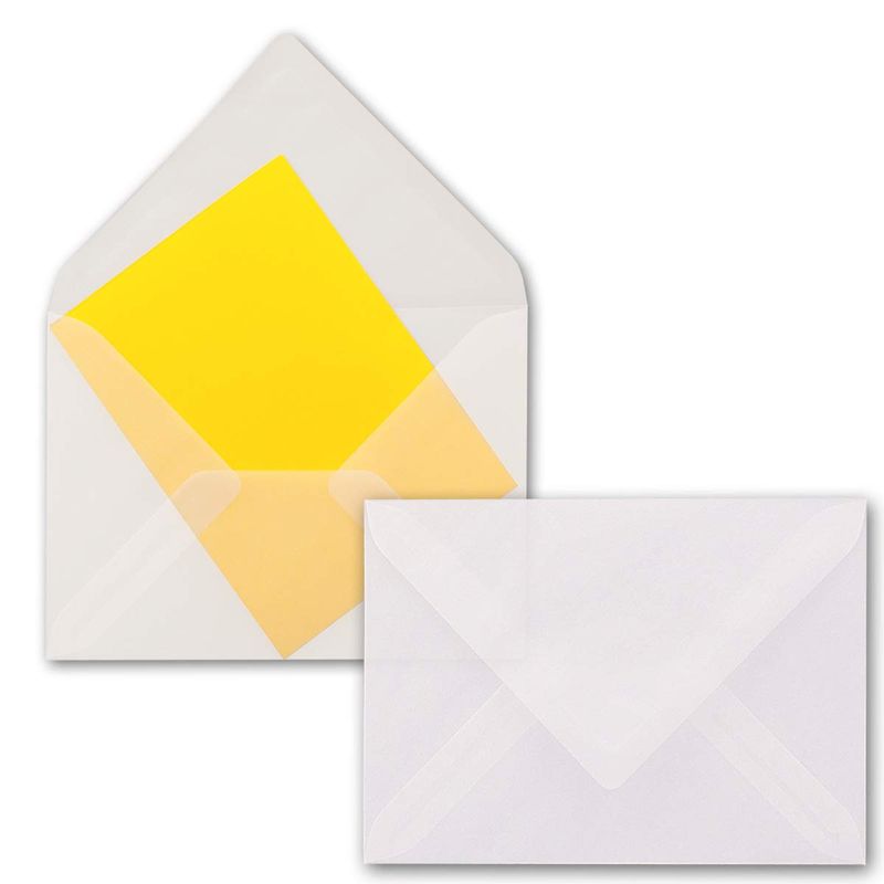 NEUSER PAPIER 75x envelopes DIN B6-125 x 176 mm transparent-white ...