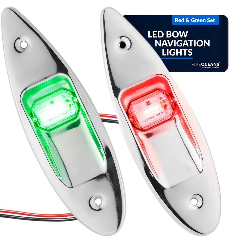 Five Oceans Boat Navigation Lights - LED Bow Light, Navigation Lights ...